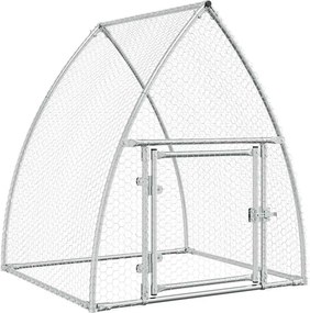 Klec pro kuřata stříbrná 100 x 105 x 120 cm pozinkovaná ocel 172552