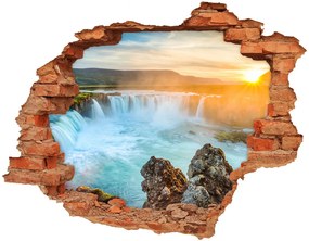 Wallmuralia Nálepka fototapeta 3D výhled beton Vodopád 90x70 cm