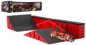 Skatepark - skateboard prstový šroubovací plast 9cm v krabici 44x10x18cm