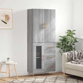 vidaXL Skříň highboard 69,5 x 34 x 180 cm kompozitní dřevo [3195948] Barva: šedá sonoma