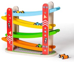 Bigjigs Toys Dřevěná automobilová závodní dráha