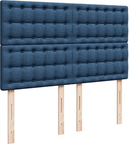Box spring postel s matrací modrá 160x200 cm textil 3292127