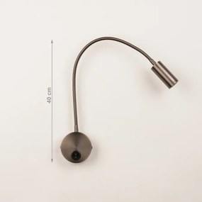 Nástěnné designové LED svítidlo s vypínačem Fibie Coffe Brown