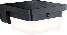 P 95748 Hybrid LED venkovní nástěnné svítidlo Isleen domovní 230V + solární IP44 hranaté 163x163mm 3000K 2,3W 230V černá - PAULMANN