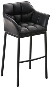 Barová židle Damas B4 ~ koženka, černý rám - Černá