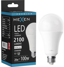 Mexen Nova, LED žárovka E27, A70, 20W, neutrální - 4000K, 2100 lm - L100-E27-2034-01