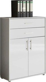 XXXLutz SKŘÍŇ NA ŠANONY, šedá, vysoce lesklá bílá, 84,5/114/33 cm MID.YOU - Online Only kancelářský nábytek - 001067006504