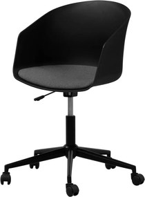 Černá kancelářská židle na kolečkách Interstil MOON