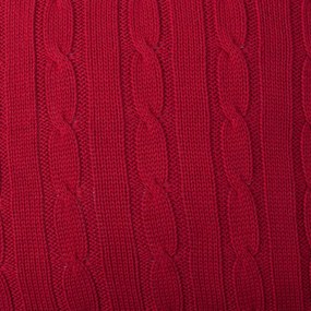 SCANquilt pletený povlak IMPERIAL copánky červená 45 x 45 cm
