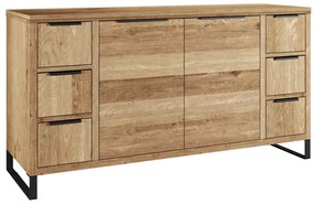 furniture-nabytek.cz - Masivní koupelnová skříňka Sidora z divokého dubu, olejovaná, hnědá – 138×45×74 cm