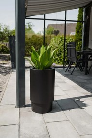 Květináč ESCADA, sklolaminát, výška 60 cm, černá