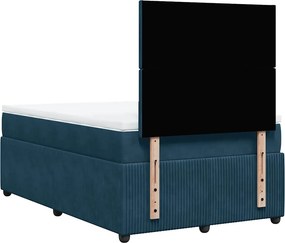 Box spring postel s matrací tmavě modrá 120 x 200 cm samet 3292308