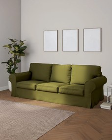 Potah na pohovku IKEA  Ektorp 3-místná, rozkládací STARÝ MODEL PIXBO barva zelená látka pletený vzor