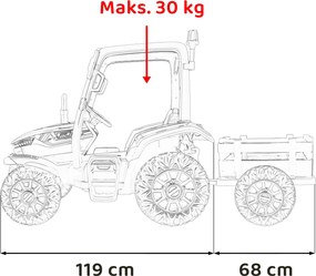Ramiz Traktor BLAST s přívěsem modrý
