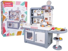 RKToys Šedá dětská kuchyňka s doplňky