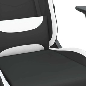 vidaXL Herní židle s podnožkou textil [3143750] Barva: Černá a světle zelená