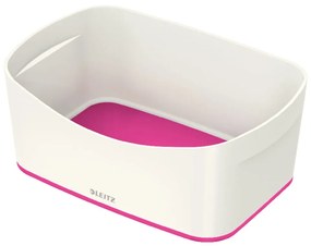 Bílo-růžový plastový úložný box MyBox - Leitz