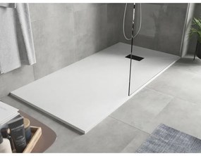 Mexen Hugo, obdélníková sprchová vanička SMC 170 x 80 cm, bílá, černá krytka, 42108017-B