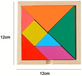 Montessori dřevěné hračky - origami tangram Varianta: Origami tangram, duhové barvy