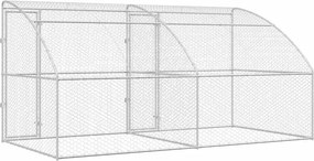 Psí kennel 2 ks Stříbrná 4 x 2 x 2 m Pozinkovaná ocel 3368333