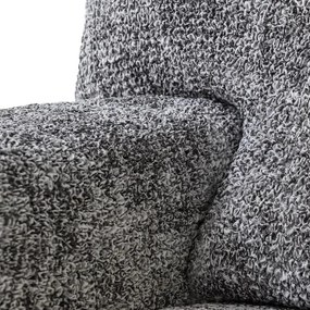 Bielastické potahy MARMO šedé relaxační křeslo (š. 70 - 90 cm)