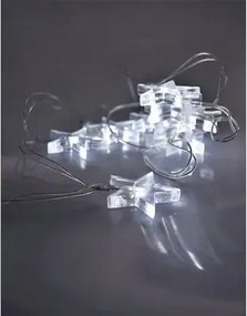 Solight 1V52-W LED vánoční řetěz hvězdy 1.5m / 10x LED / 2x AA / bílé