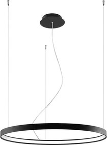 Černé hliníkové LED závěsné svítidlo ø 78 cm RIO – Thoro
