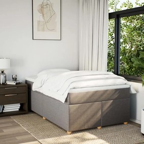 Box spring postel s matrací taupe 120x190 cm textil 3285363