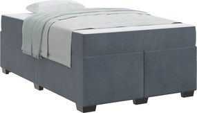 Rám postele s matrací Tmavě šedá 120 x 190 cm textil 3399279