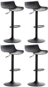 Bhm germany Barové židle Aveiro (SET 4 ks), plast, černá