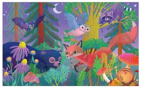 Mudpuppy Puzzle s lentikulárním efektem Les ve dne, v noci 75 dílků