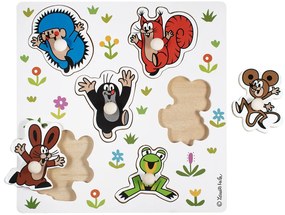 Detoa Dřevěné vkládací puzzle Krteček malé