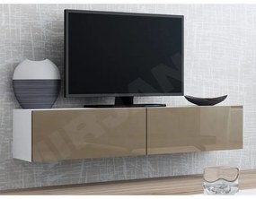 TV stolek Zigo 140, Barva: šedý / šedý lesk