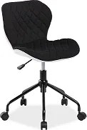 Nábytkáři ORFA RINO - kancelářská židle -Eco kůže/látka - černá / bílá (OBRRINOCB) (S) (K150)