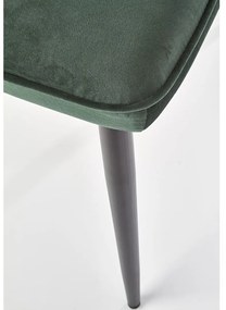 Židle K399 černý kov / látka ciemny zielony Halmar