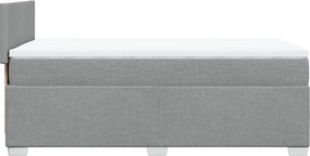 Box spring postel s matrací světle šedá 90x190 cm textil 3285736