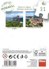 DINO Puzzle Turistická edice Brno / 60 dílků / 23,5 × 21,5 cm