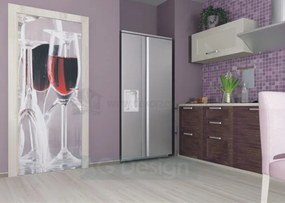 Fototapety na dveře - Sklenice s vínem