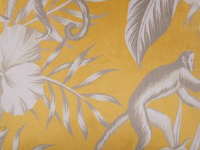 Sada 2 polštářů s exotickým motivem 45 x 45 cm zlato bílá MANJU Beliani