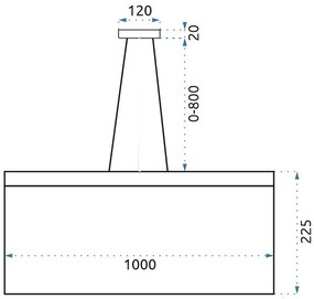Toolight, LED závěsné svítidlo APP891-CP 2x38W, chromová, OSW-05041