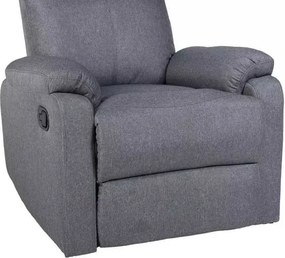 LuxuryForm DESIGN Televizní křeslo CARLOS s polohováním - šedé