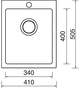 Sinks CERAM 410 Bílá