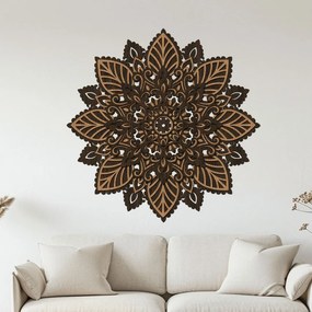 dřevo života 3 vrstvá mandala VDĚČNOSTI Rozměry šxv (cm): 60x60, Zvolte barevný dekor: horský dub-wenge