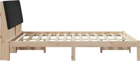 Rám postele s čelo Hnědá 150 x 200 cm Masivní borové dřevo 3394415