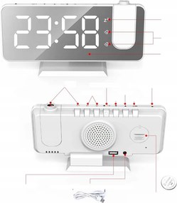 Digitální Hodiny Elektronické Digitální Hodinky Teplota Čas Budíkalarm