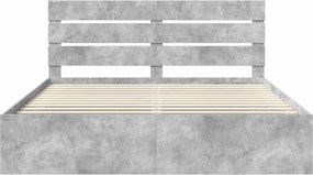 Rám postele s čelo Beton 180 x 200 cm Masivní borové dřevo 3411715