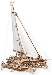 Ugears 3D dřevěné mechanické puzzle Plachetnice Merihobus (trimarán)