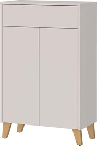 Krémová matná vysoká koupelnová skříňka 63x101 cm Arnea – Germania