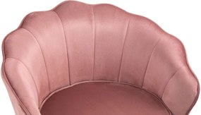 Židle Rosita samet – světle růžová