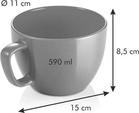 TESCOMA Velký hrnek CREMA SHINE, šedá
